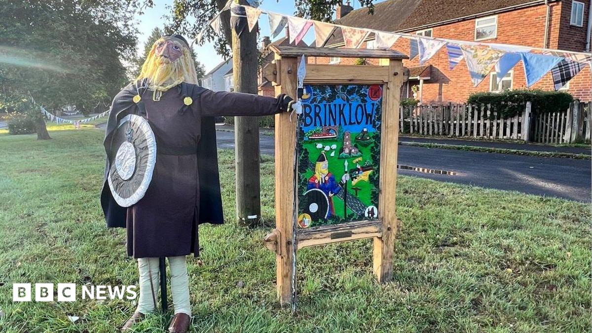 Brinklow scarecrow festival brings creative community together - BBC News
