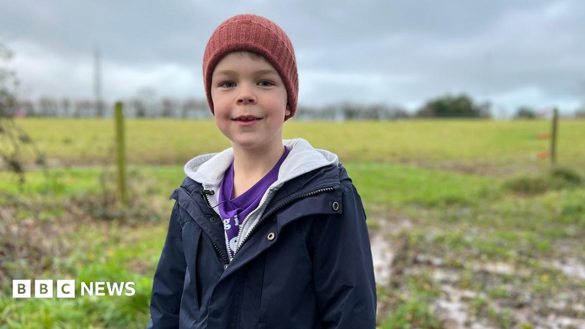 Boy, 8, walking 50 miles for charity for fifth time - BBC News