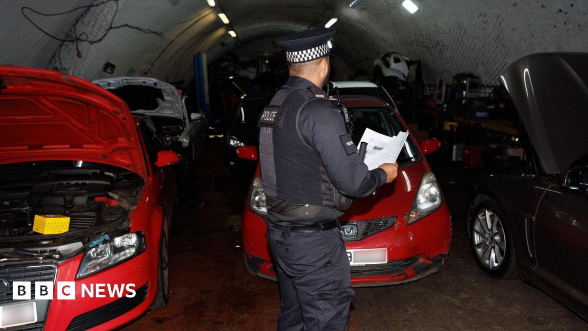 Manchester 'chop shop' raid results in three arrests - BBC News