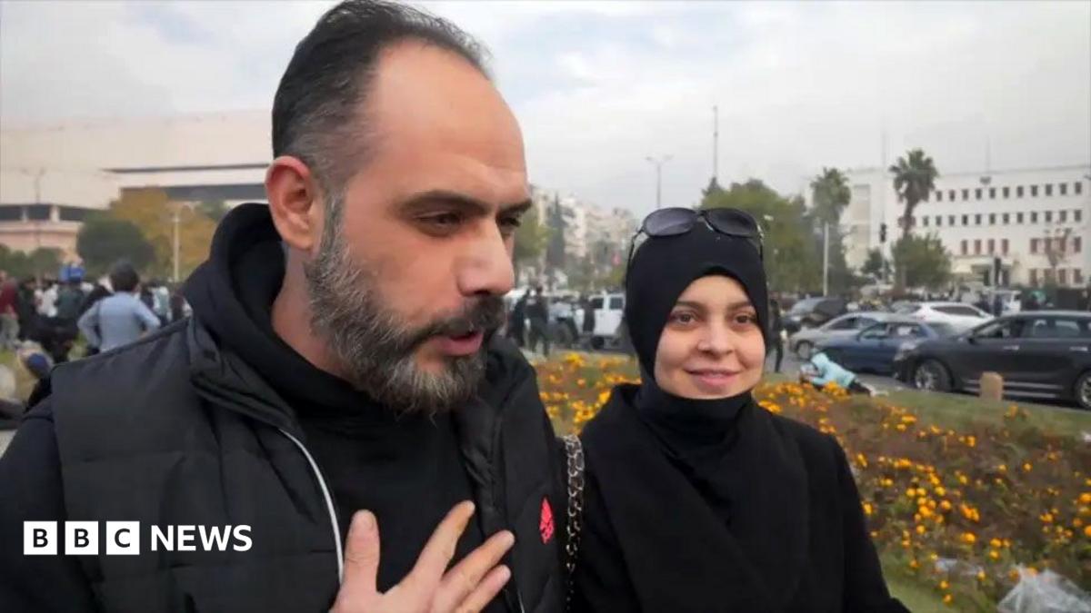 'You can breathe': On the streets of Damascus after Assad - BBC News