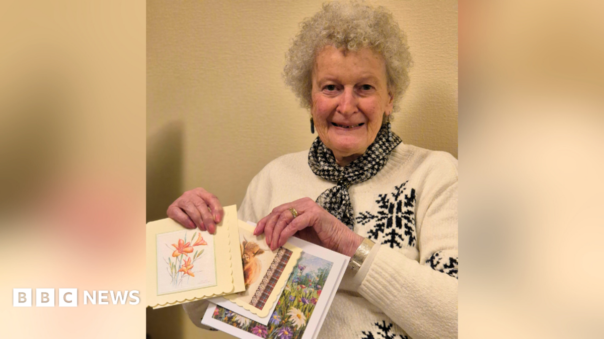 Meet the woman who has been making cards for charity since 2003 - BBC News