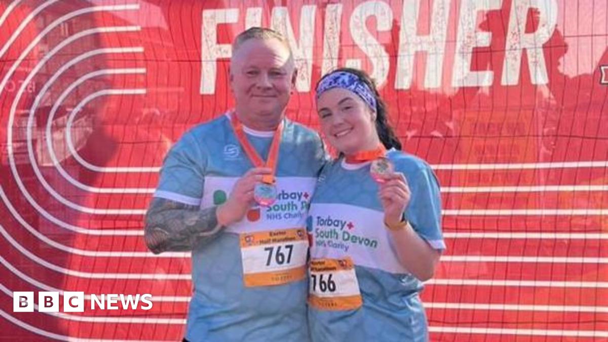 Father and daughter raise £16k for Devon chemotherapy unit - BBC News