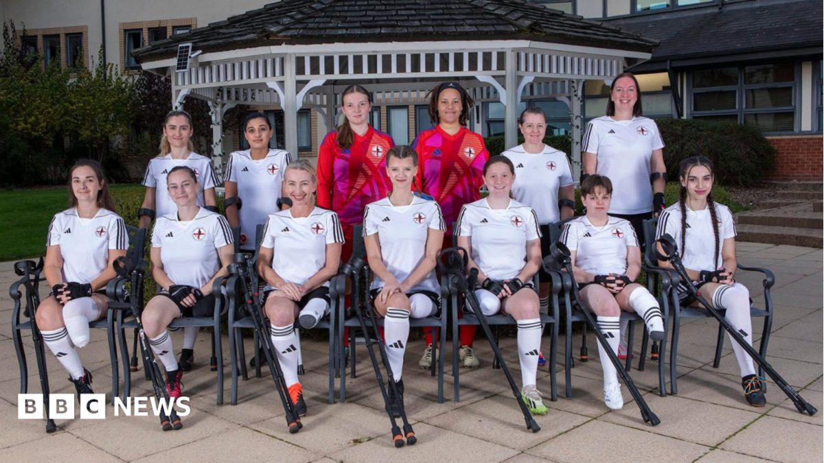 Women's amputee football team get set for first ever World Cup - BBC News