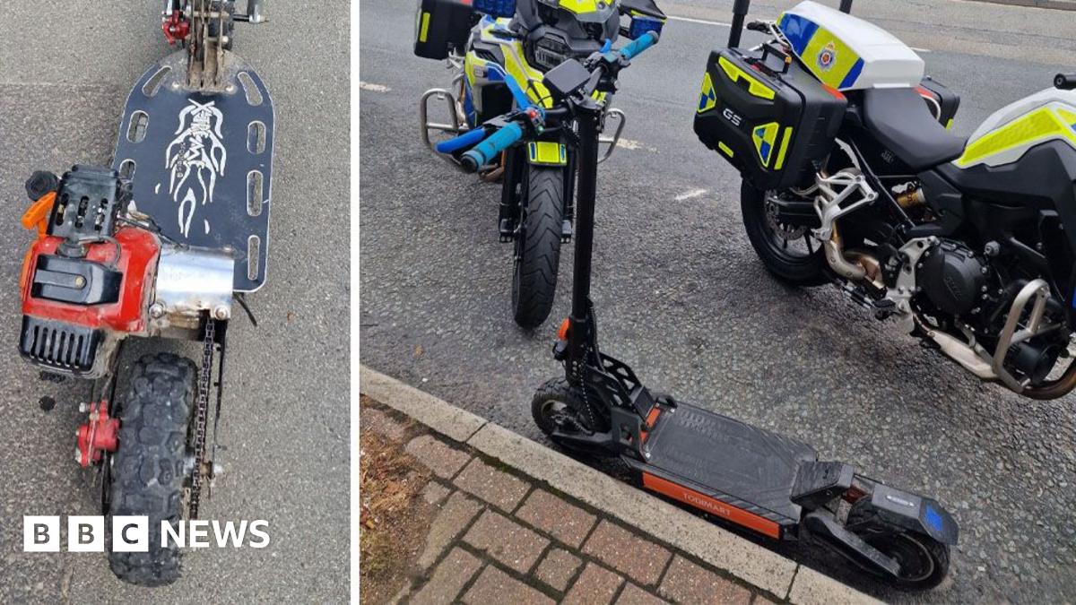 E-scooter modified to hit speeds of 90mph seized by police - BBC News