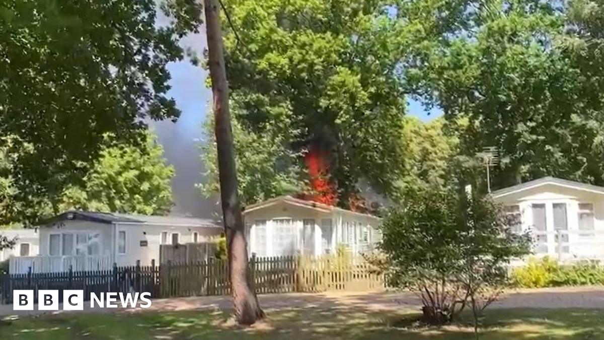 Woodlands Caravan Park: About 20 firefighters tackle Upper Sheringham ...
