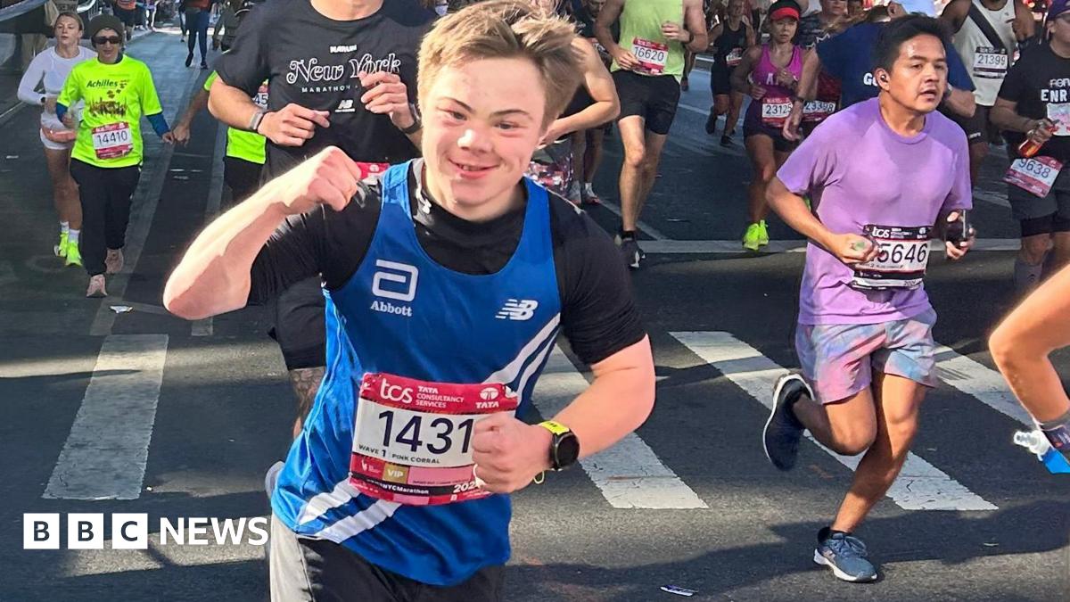 Down's syndrome: Runner becomes crowd favourite at New York Marathon ...