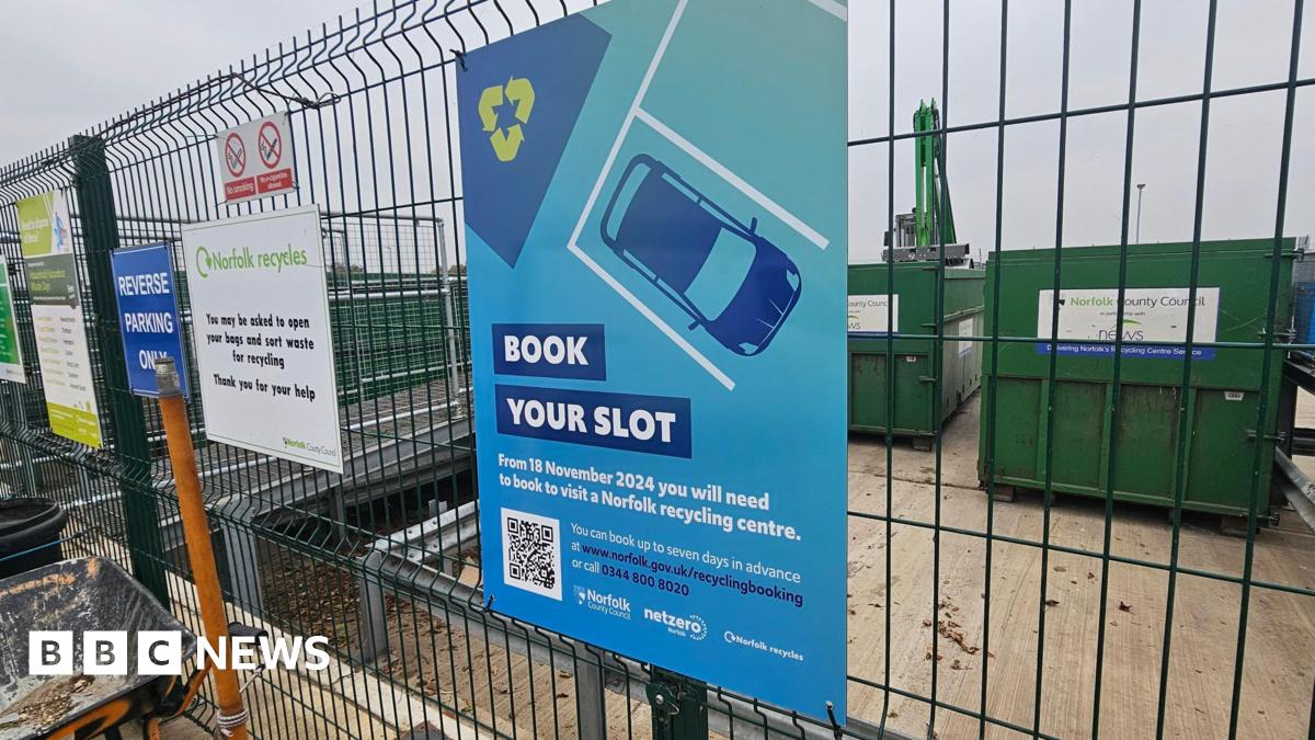 Norfolk recycling centre booking system begins - BBC News