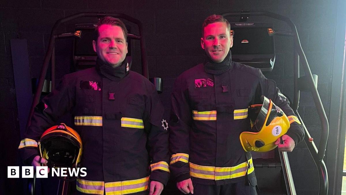 London firemen's 110-floor climb in Essex honours 9/11 heroes - BBC News