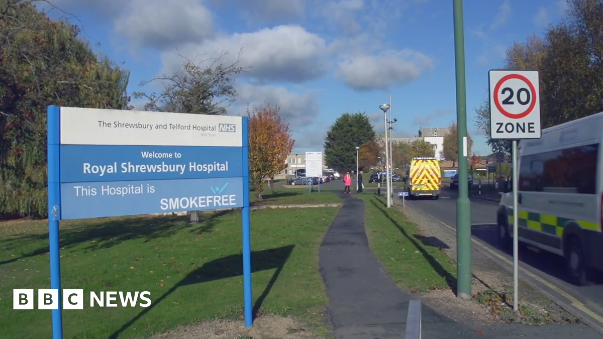 Temporary drop-off area introduced at Royal Shrewsbury Hospital - BBC News