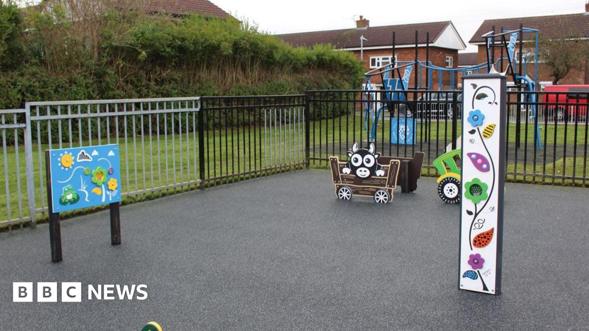 Grantham play area reopens after £100k of improvements - BBC News