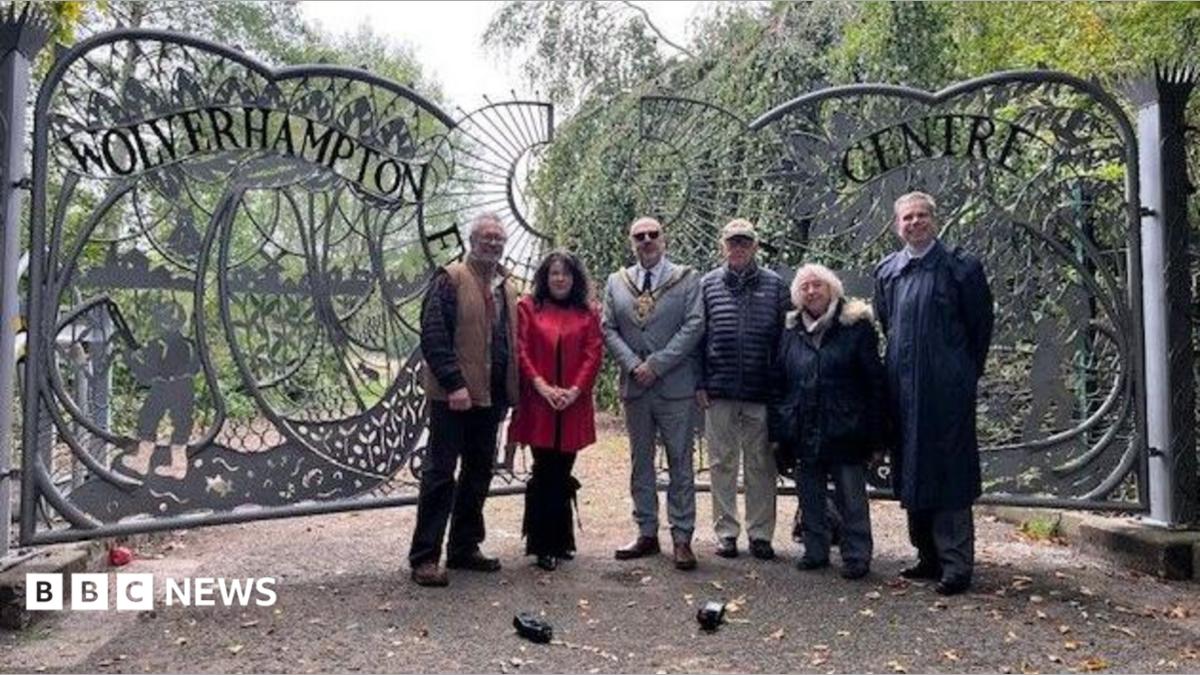 Tolkien Gates at Smestow Valley Nature Reserve restored - BBC News