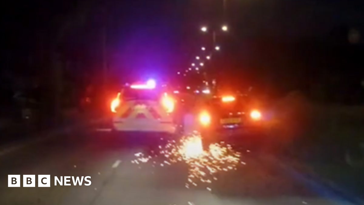 Runaway driver who rammed police cars in Nottingham jailed - BBC News