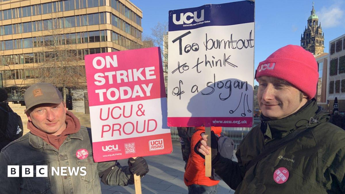 Staff at University of Sheffield begin strike action - BBC News