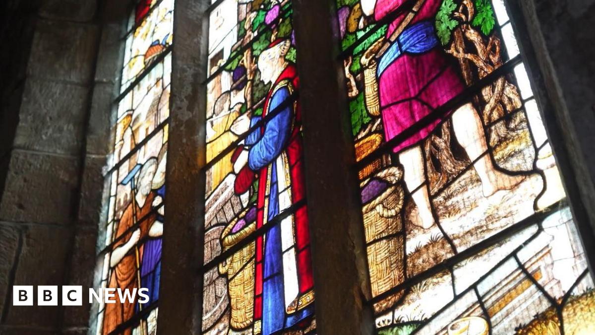 Medieval stained glass returns to Dronfield Parish Church after ...