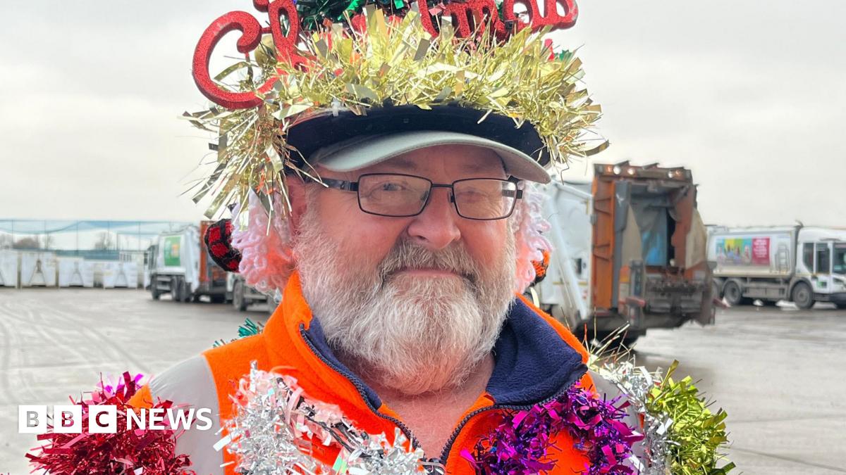 Festive binman is back impressing residents with Christmas attire - BBC ...