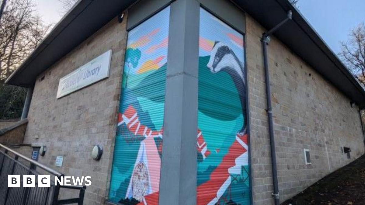 New Ecclesall Library mural unveiled in bid to cut graffiti - BBC News