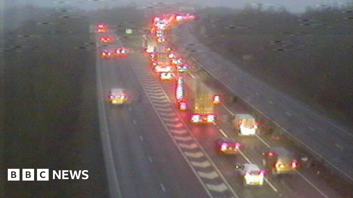 One taken to hospital after three-vehicle A14 crash near Cambridge ...