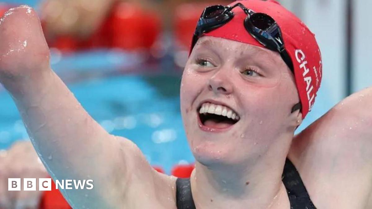 Paralympian Ellie Challis' dad says she 'amazes' him daily - BBC News