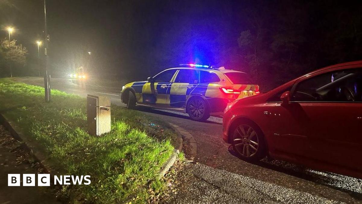 Man, 20, dies after car leaves A59 and crashes - BBC News