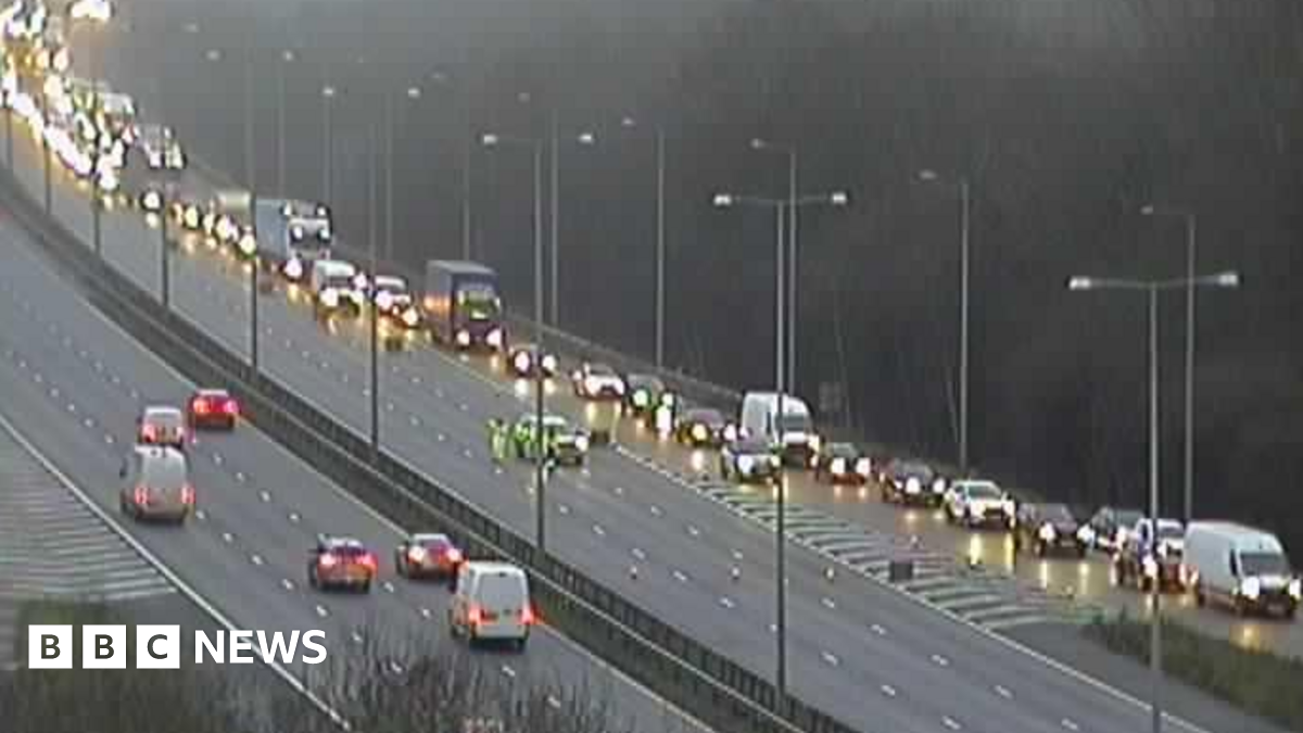 M1 reopens in Leicestershire after cattle truck crash and car fire ...