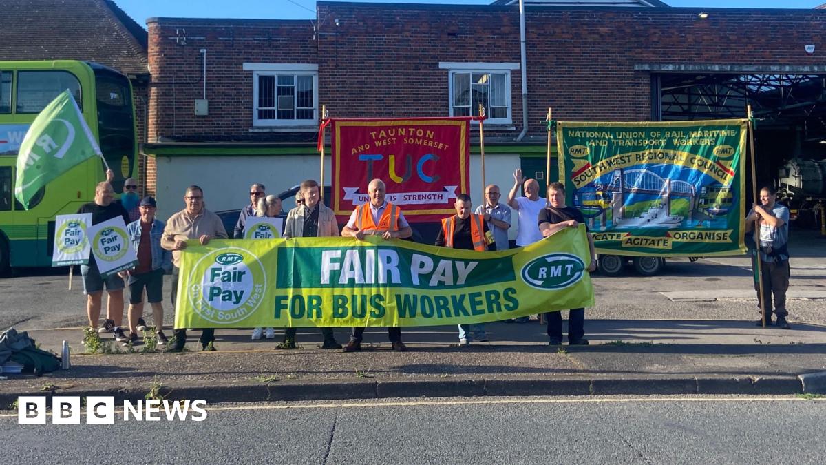 Disruption expected as bus workers strike in Somerset and Cornwall ...
