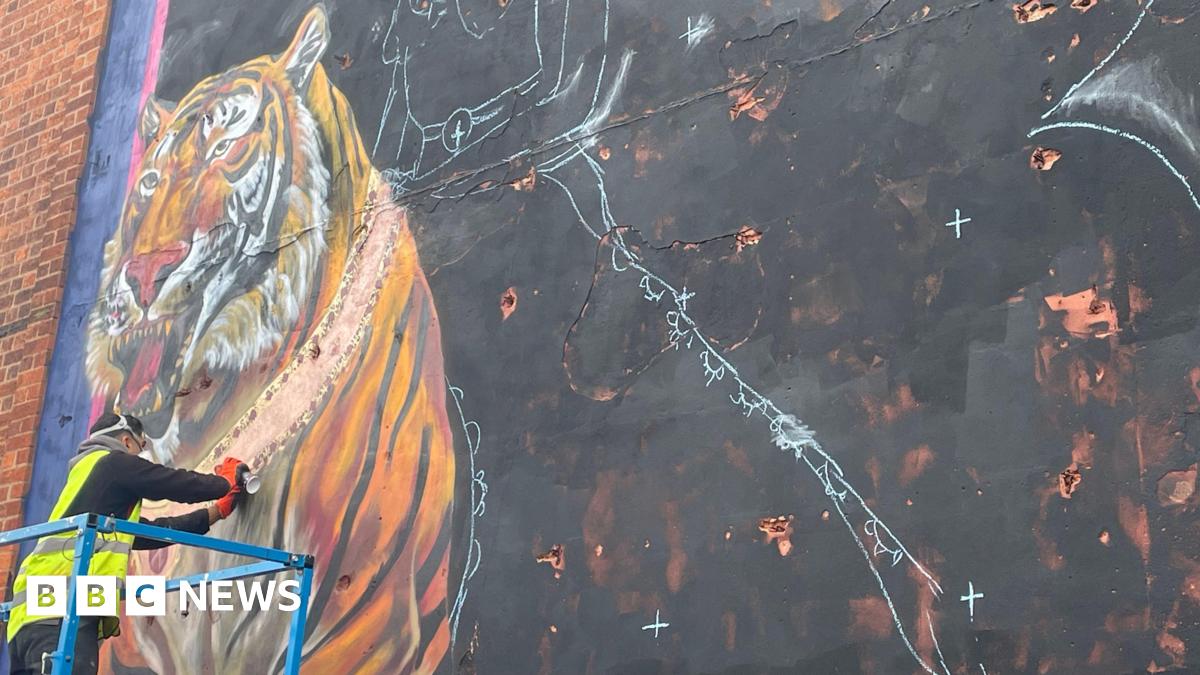 Tiger mural to bring spirit of Diwali to Belgrave year-round - BBC News