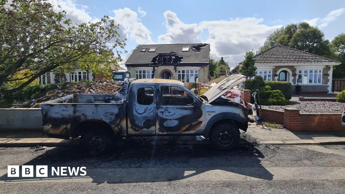 Stockton fire which engulfed home and car treated as suspicious - BBC News