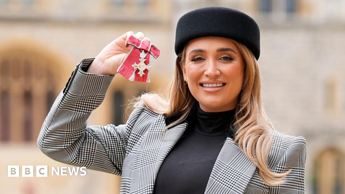 Reality TV star Georgia Harrison appointed MBE at Windsor Castle - BBC News