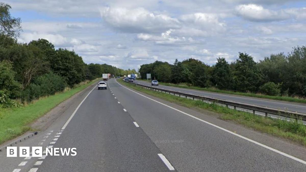 Arrest after A50 crash leaves three with serious injuries - BBC News
