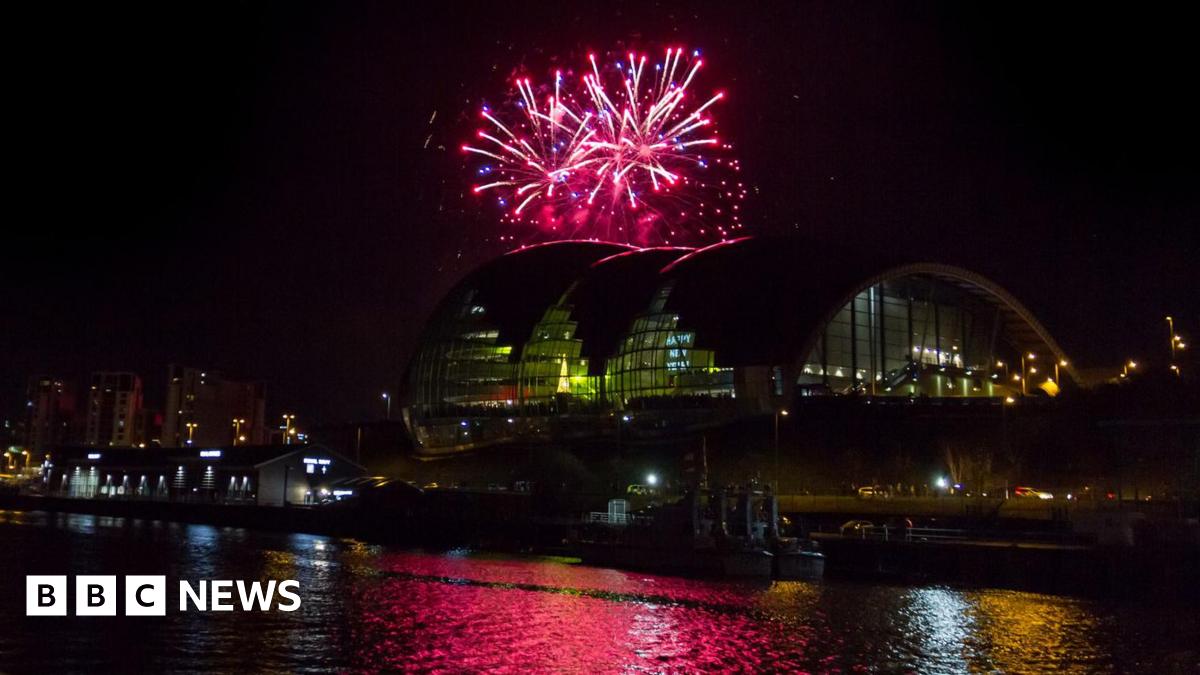 Newcastle fireworks and New Year's dip cancelled due to weather - BBC News