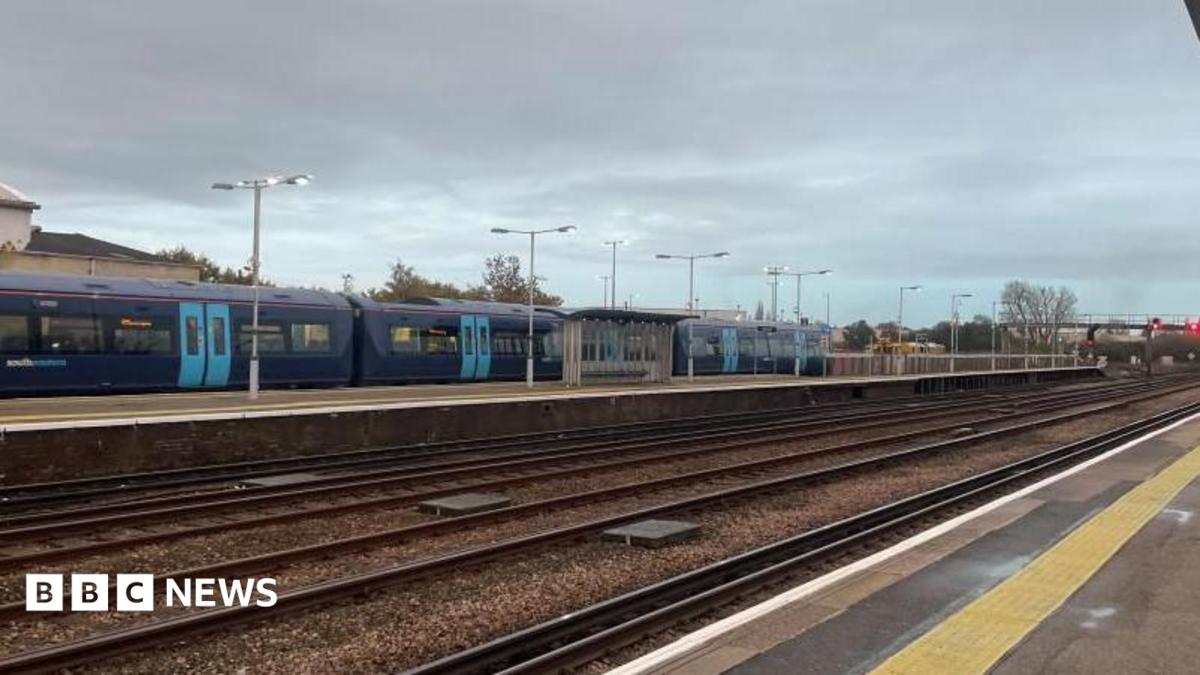 Halling: Fallen tree causes disruption to railway line - BBC News