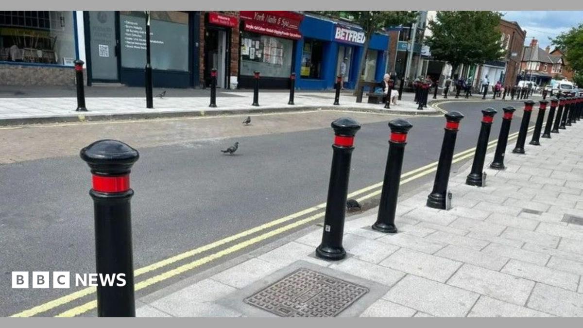 Acomb Front Street bollards could be moved after consultation - BBC News