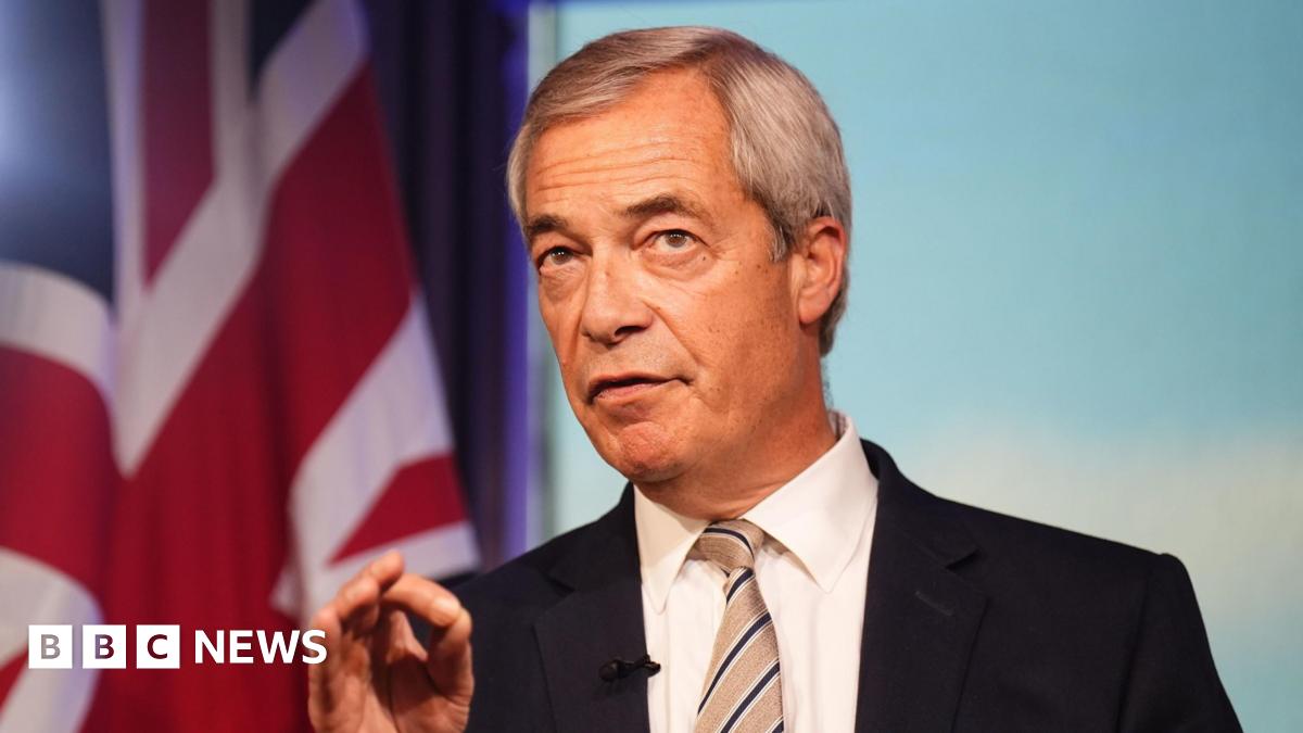 Nigel Farage's Reform a threat to the union - NI Conservatives - BBC News