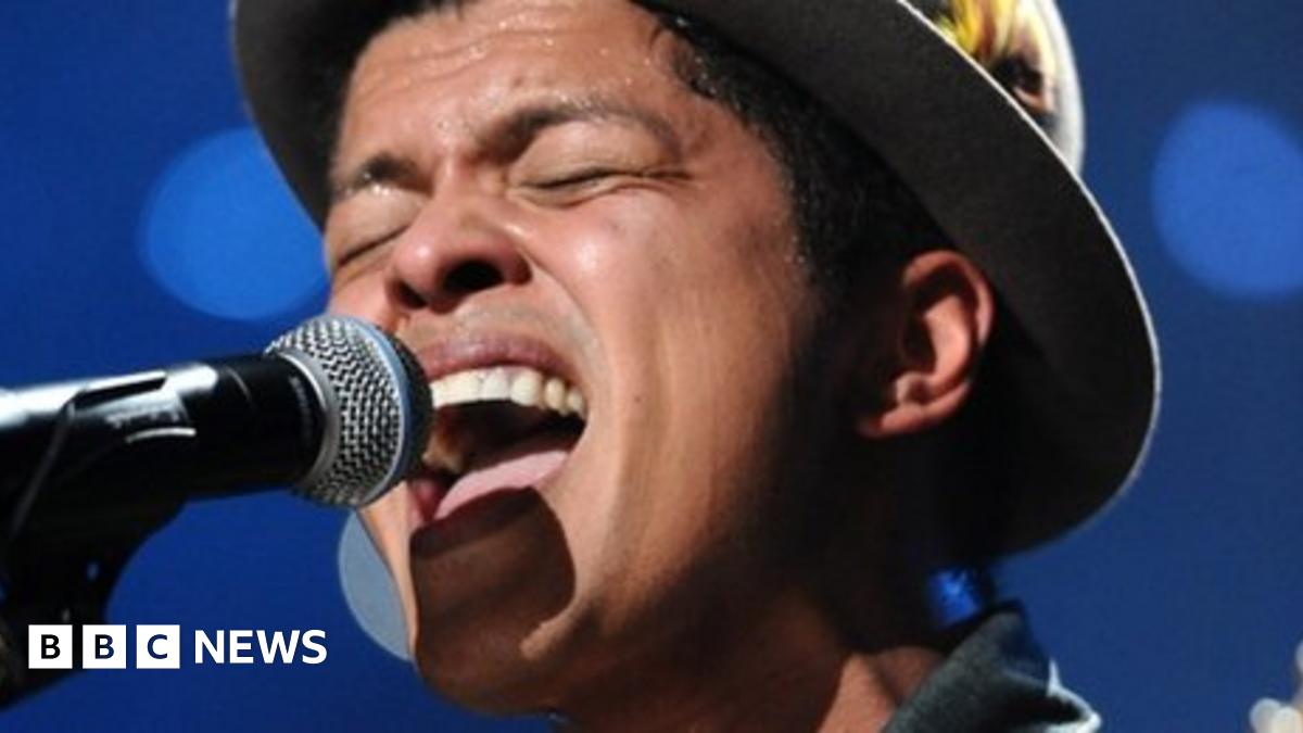 Bruno Mars number one in midweek singles chart - BBC News