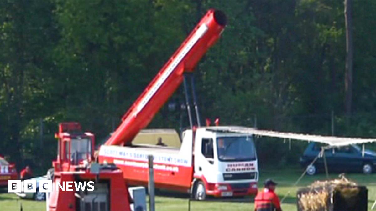 'Human cannonball' killed in Kent stunt show - BBC News