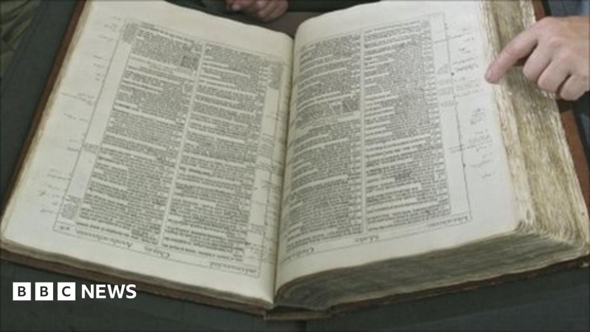 King James Bible exhibition at Sheffield Cathedral - BBC News