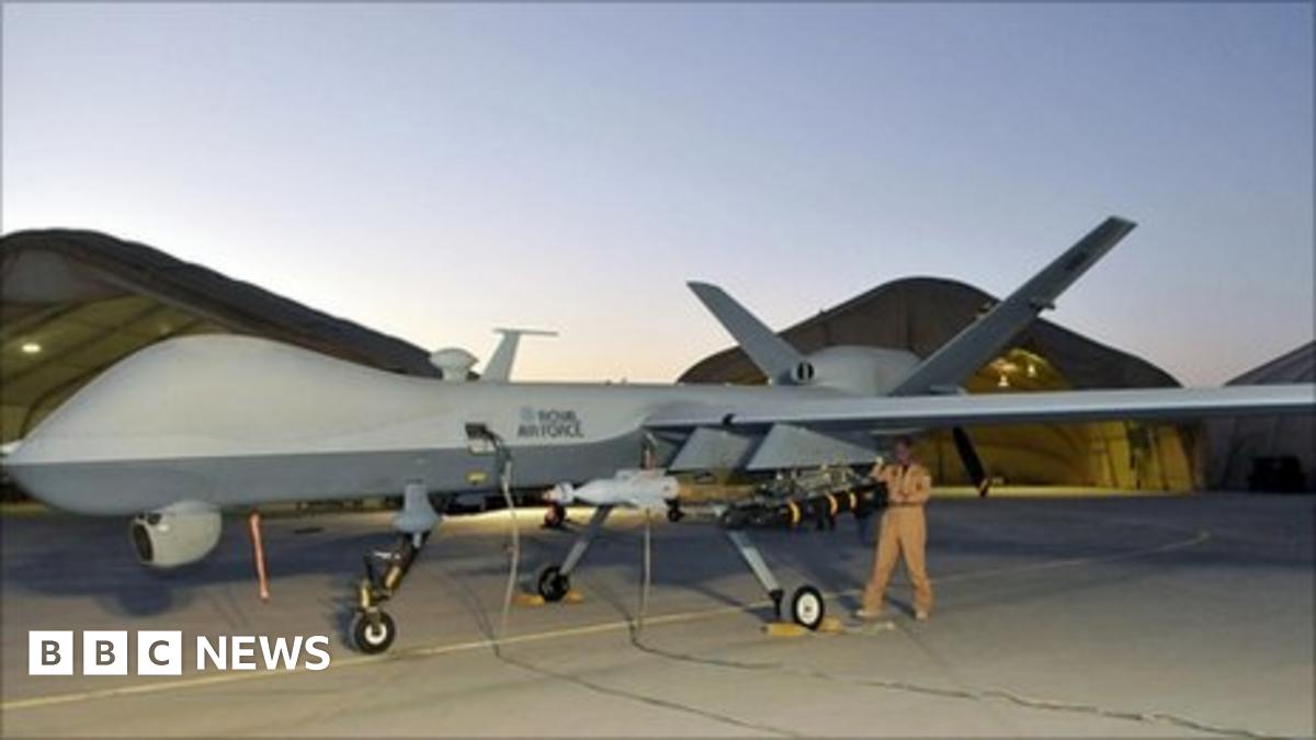 Armed drones operated from RAF base in UK, says MoD - BBC News