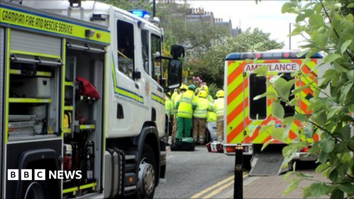 Three in hospital after serious Aberdeen road accident - BBC News