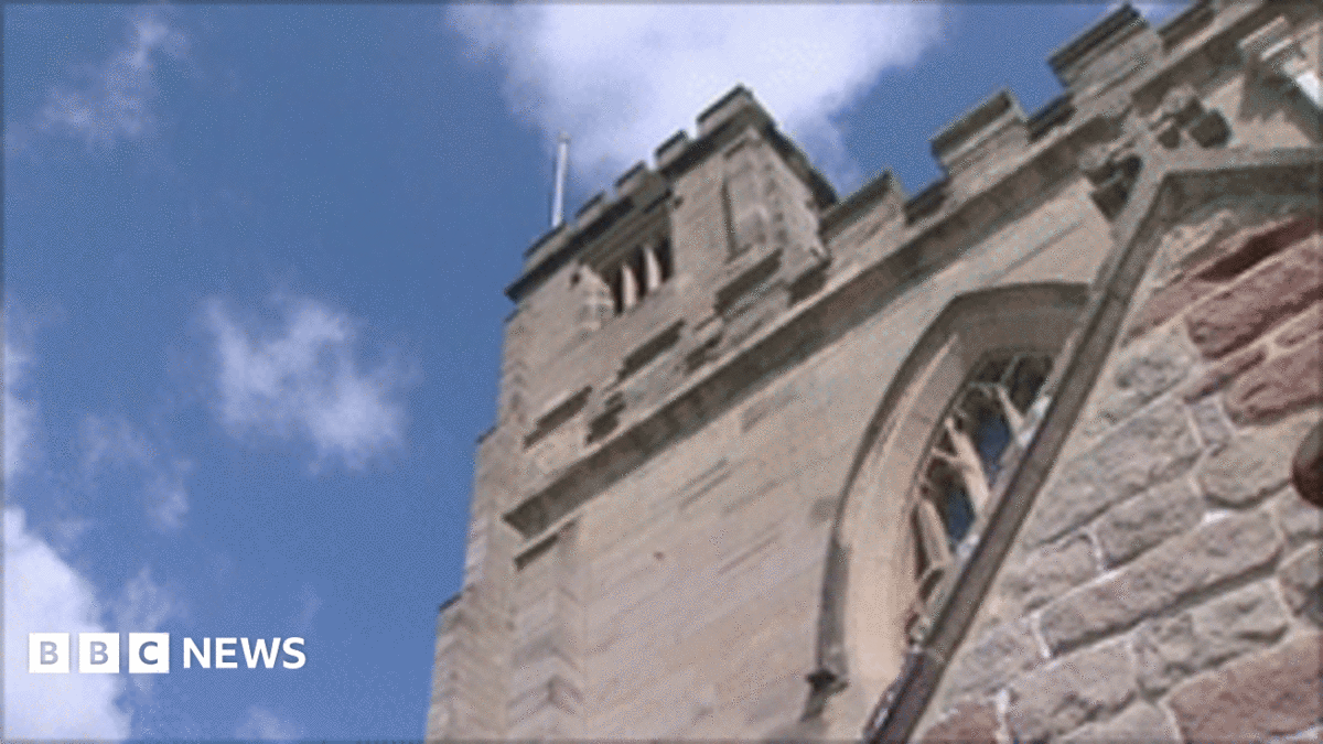 Bellringers locked in Sharow church tower over noise - BBC News
