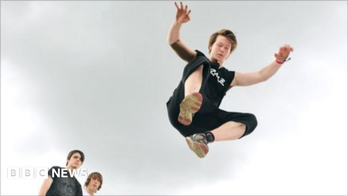 Scotland's first parkour course opens in Coatbridge - BBC News