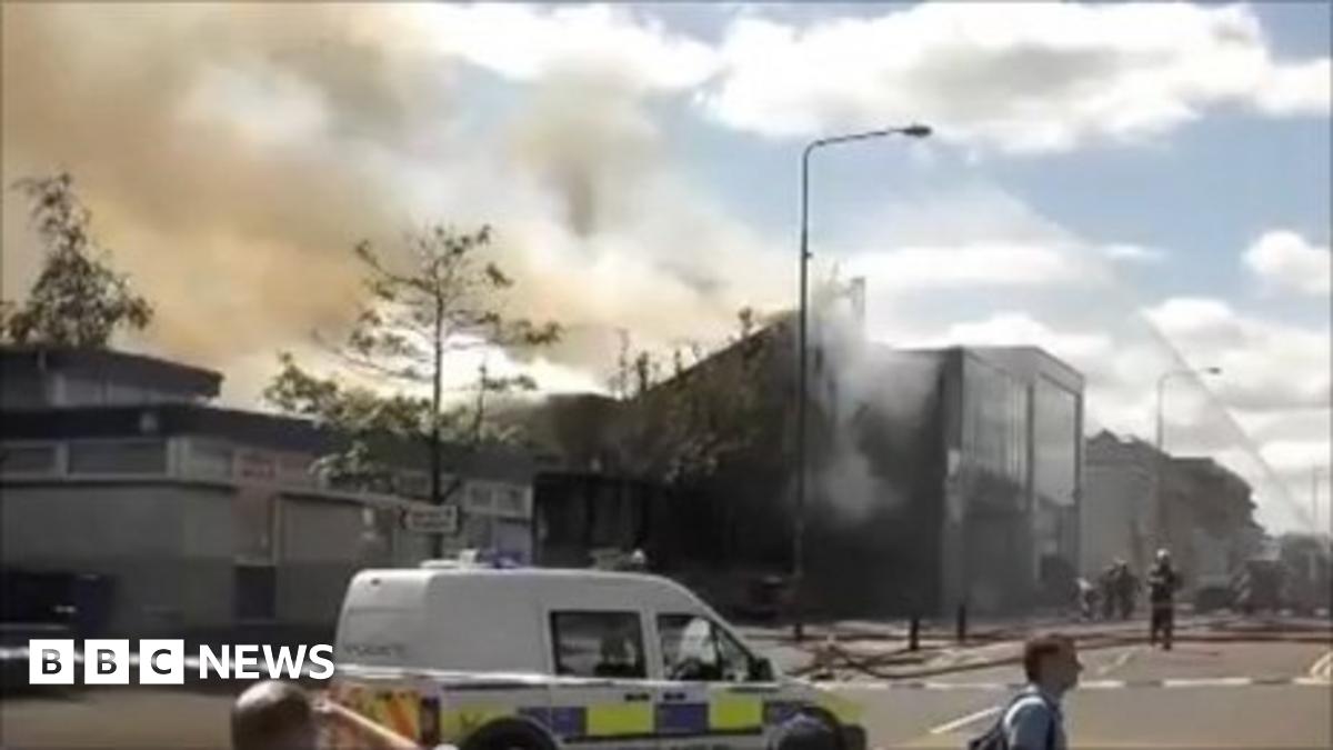 Fire rips through Xcite leisure centre in Whitburn - BBC News