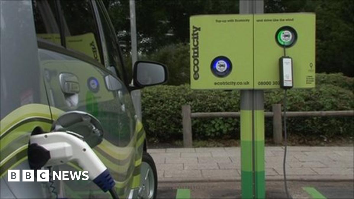 Electric car motorway charging network opens in the UK - BBC News