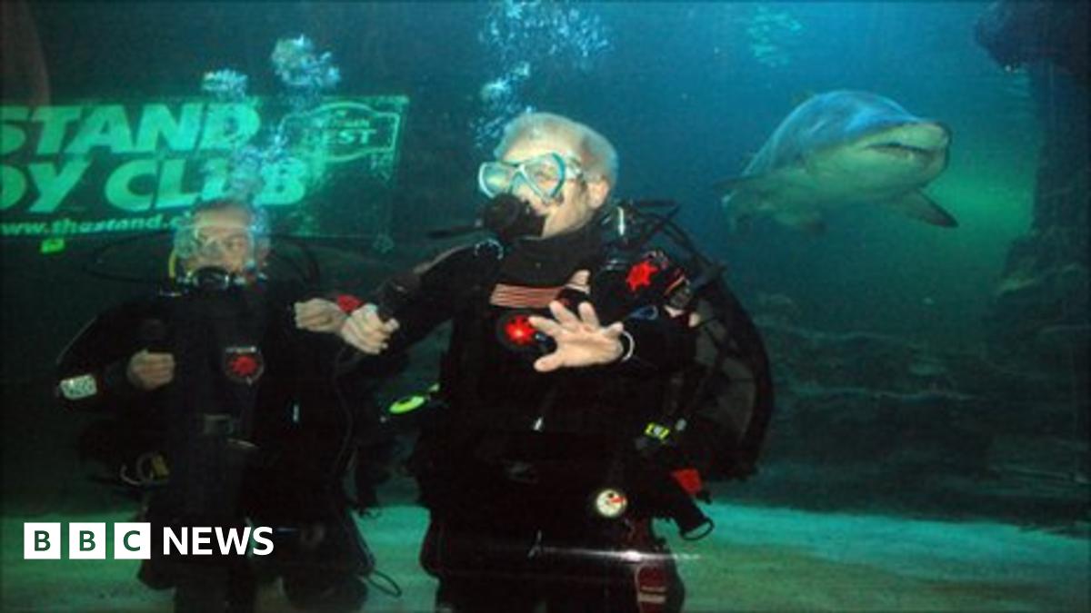 Comedians face audience of sharks - BBC News