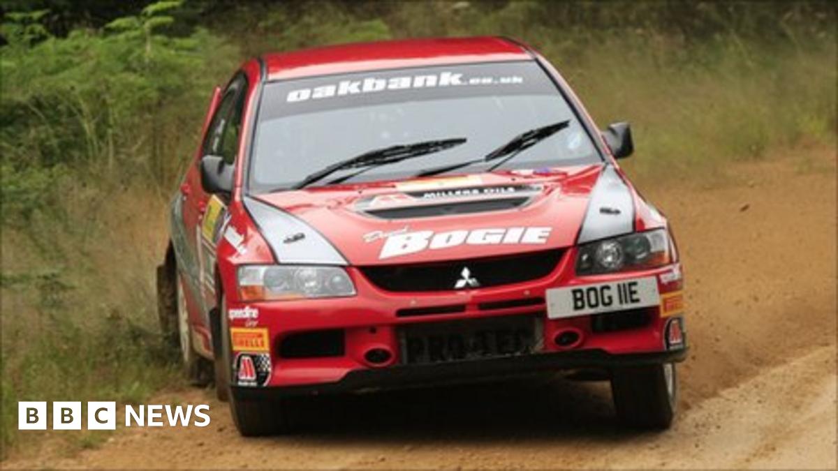David Bogie celebrates British Rally Championship win - BBC News