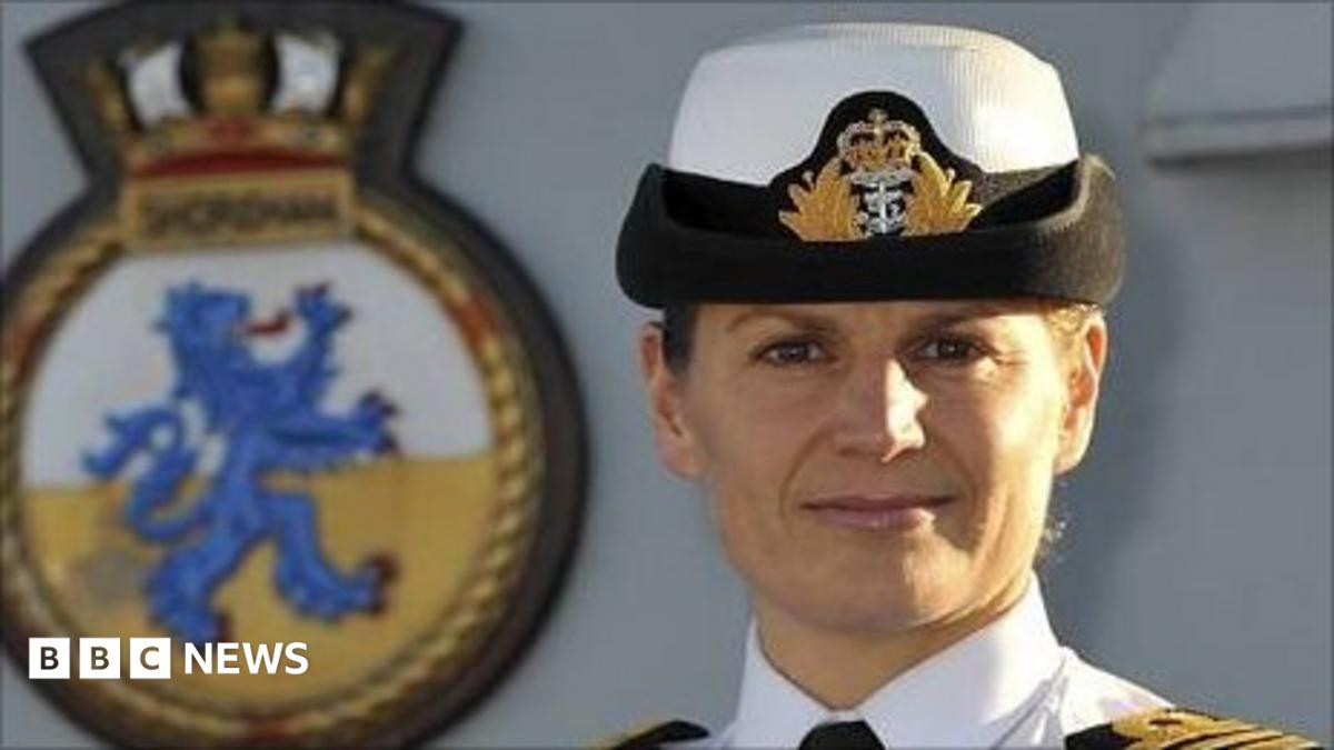 Royal Navy's first woman warship commander Sarah West takes up her post ...