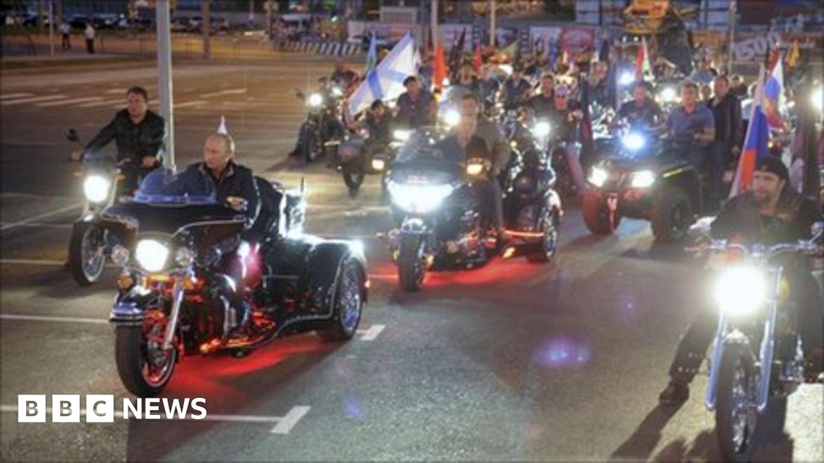 Putin rides motorcycle after Russia election announced - BBC News