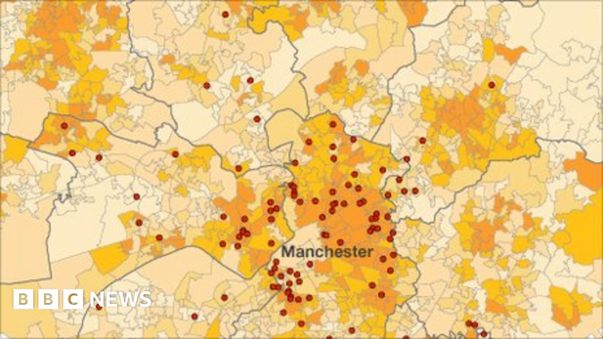 Mapping the Manchester Riots - BBC News