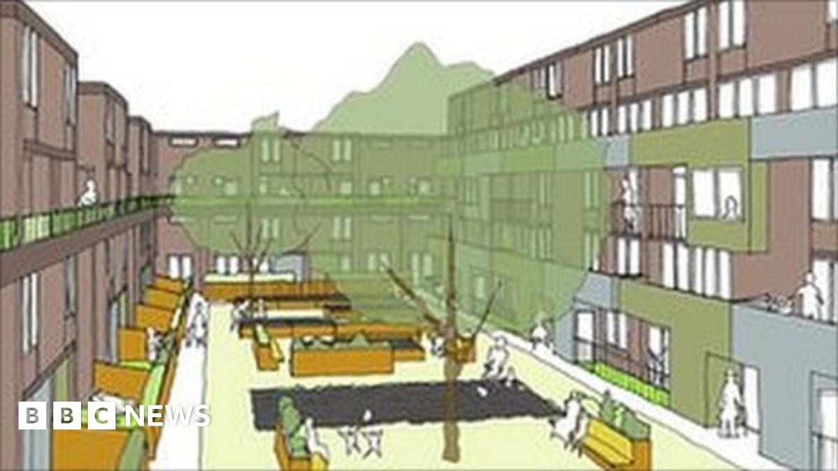 Wayne Hemingway unveils new Hillington Square design - BBC News