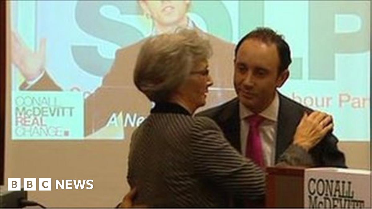 Brid Rodgers supports SDLP candidate Conall McDevitt - BBC News
