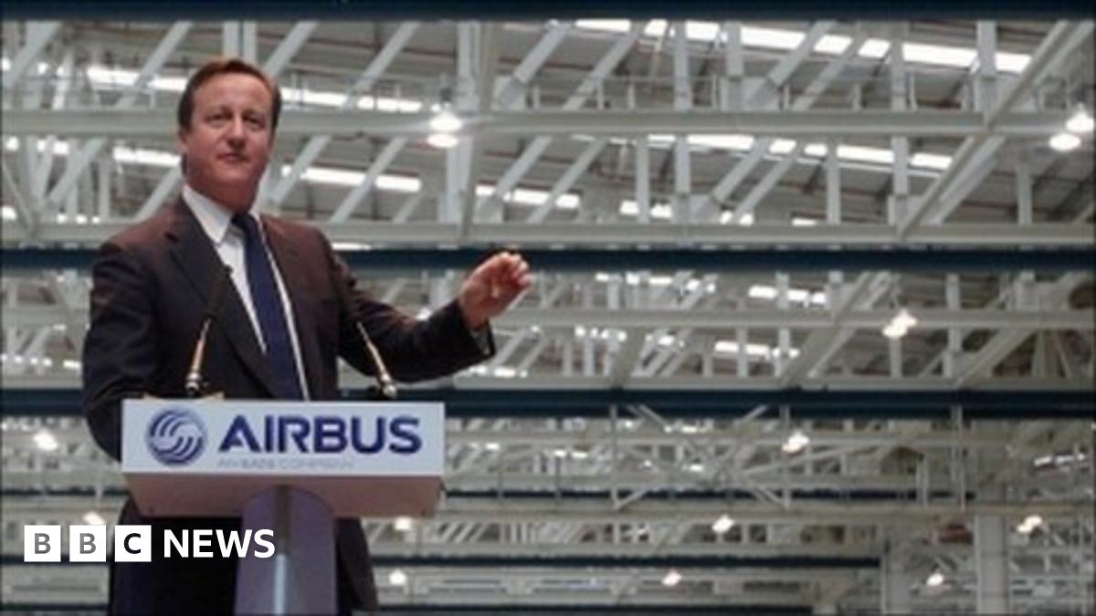 Airbus: David Cameron in Flintshire for A320 jobs deal - BBC News
